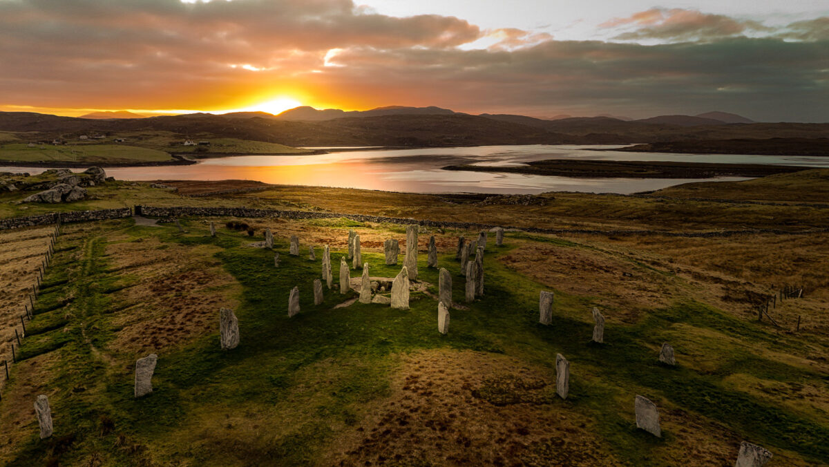 Calanais Standing Stones & Visitor Centre on Isle of Lewis Scotland